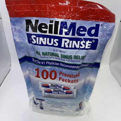 NeilMed Pharmaceuticals Sinus Rinse Premixed Packets 100 Pkts ...
