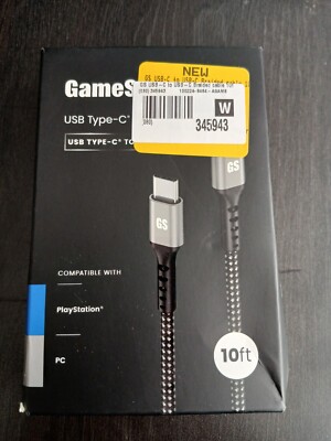 (QTY 1) GameStop Universal USB-C To USB-C 10ft Cable PS5 PS4 PC ...
