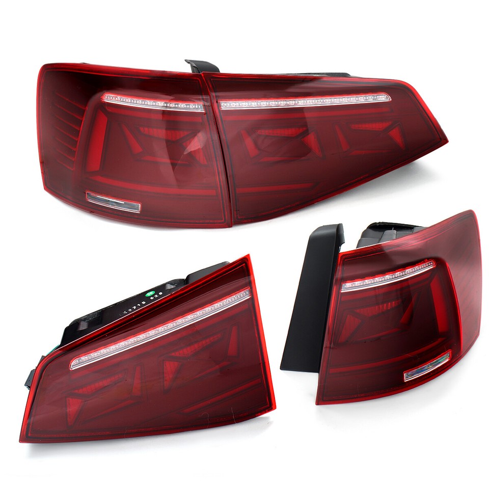 Pair LED Tail lights For 2015-2018 Volkswagen VW Jetta Rear Stop Lamps ...