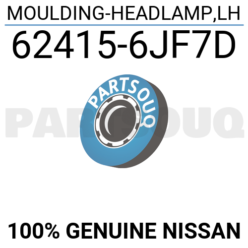 624156JF7D Genuine Nissan MOULDING-HEADLAMP,LH 62415-6JF7D | eBay