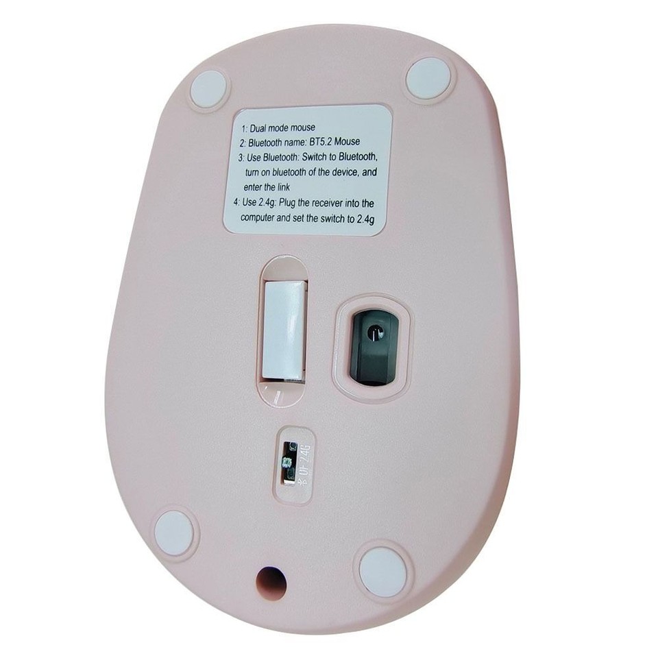 Rechargeable Bluetooth Mouse 2.4G+Bluetooth Computer Mouse Wireless ...