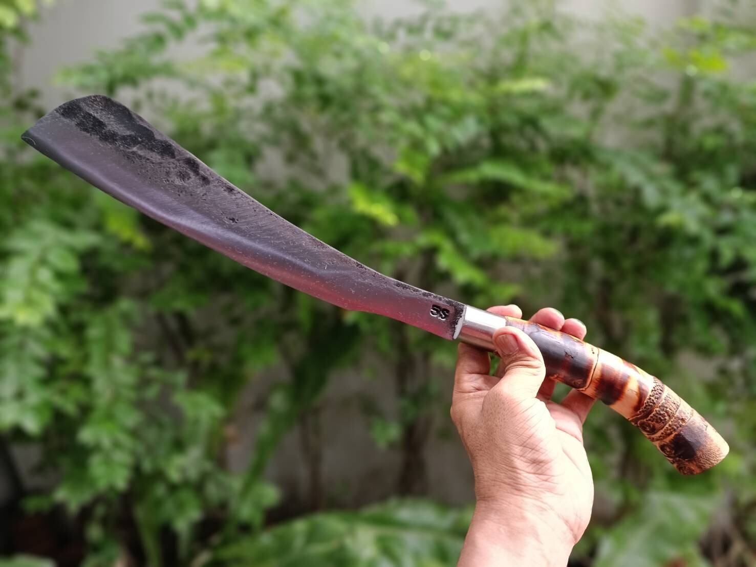 Handmade Parang machete hunting Rambo knife 13” forged blade, Bamboo ...