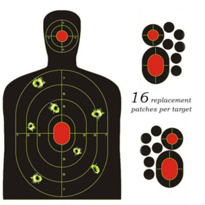 Shooting Targets Reactive Splatter Range Paper Target Gun Shoot Rifle 2 ...