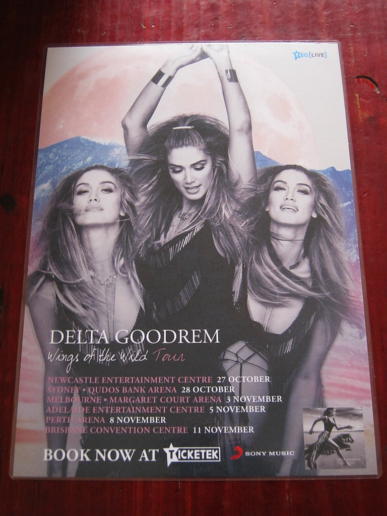Delta Goodrem - 2016 Australian Tour - Wings Of The Wild Tour Poster ...