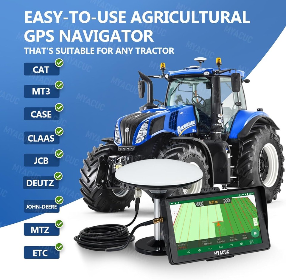 Agricultural Tractor GPS Harvester GNSS Navigator for Plowing & Sowing ...