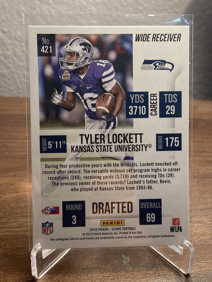Tyler Lockett 2015 Panini Score Seattle Seahawks Rookie Card RC | eBay