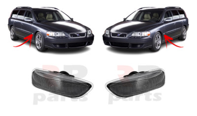 FOR VOLVO V70 XC70 XC90 S60 S80 NEW SIDE INDICATOR REPEATER PAIR SET ...