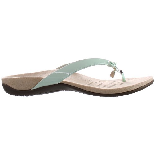 Vionic Bella Slip-On Green Patent Leather Womens Flip-Flops 10000435337 ...