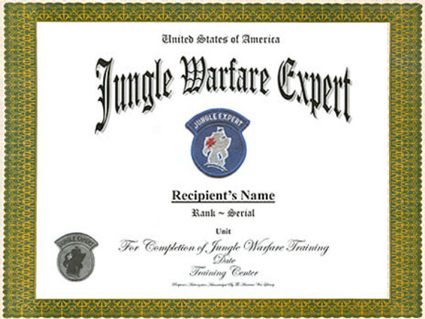 JUNGLE EXPERT SCHOOL LAPEL HAT BADGE PIN UP US ARMY VETERAN QUILT GIFT ...