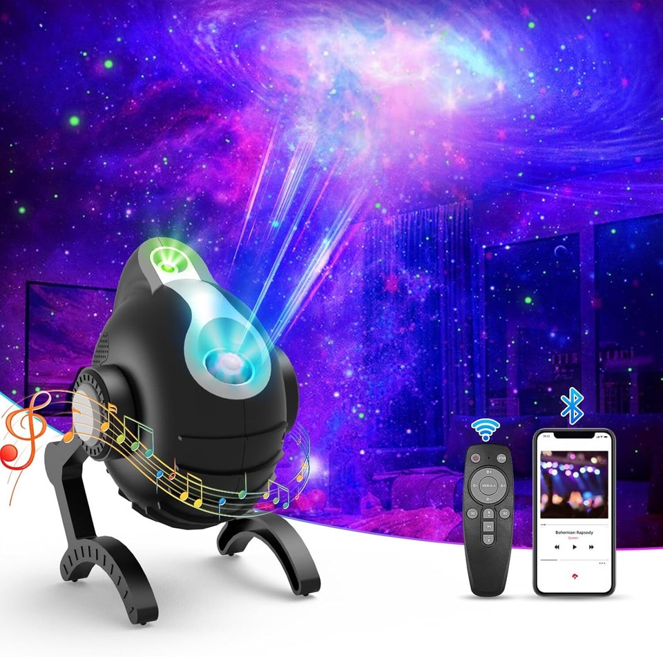 LED Galaxy Projector Starry Night Light Sky Star Party Lamp Planetarium ...