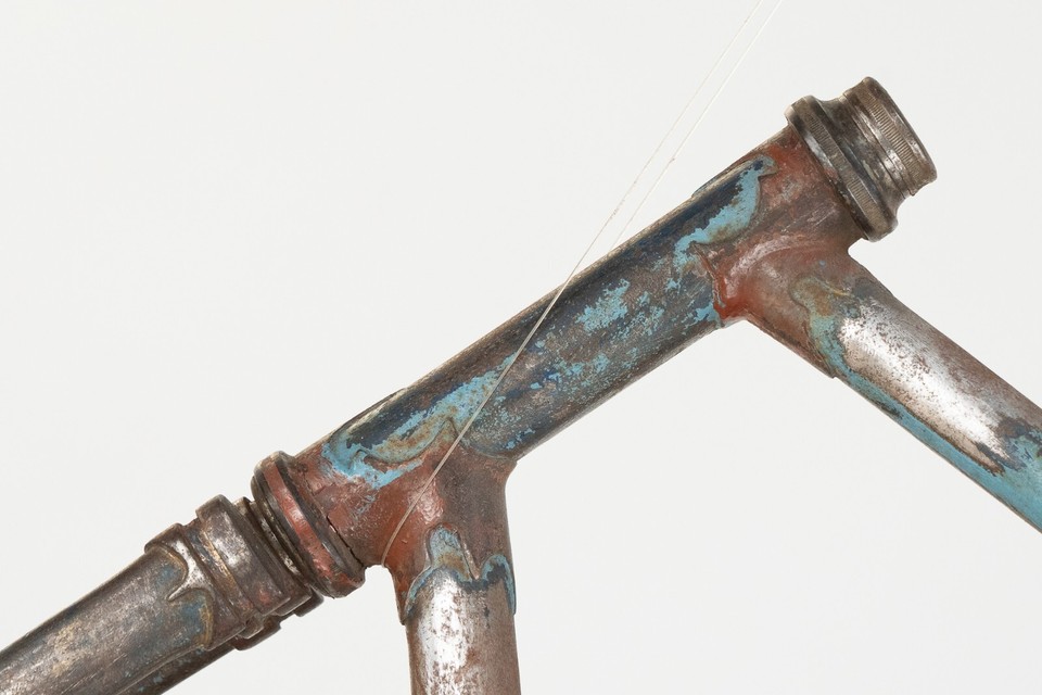 UNKNOWN ITALIAN STEEL FRAME VINTAGE ROAD RACING BIKE BICYCLE LUGS OLD ...