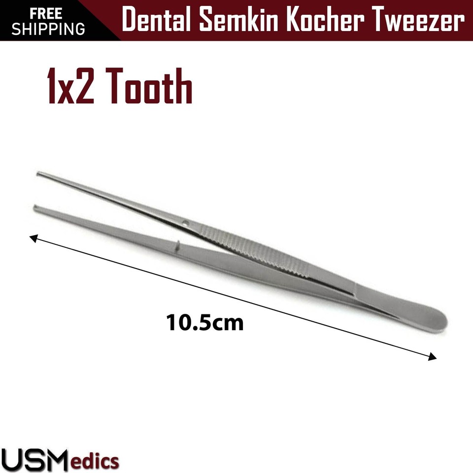 Surgical Dental Semkin Kocher Tweezer Thumb Forceps 1x2 Tooth Pliers ...