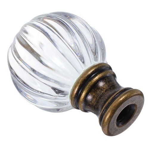 light fixture screw cap glass light finials lamp finial for lamp shade ...