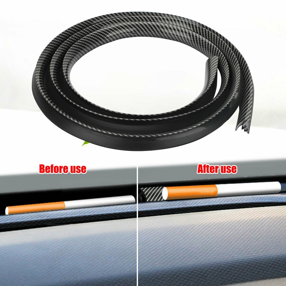 Carbon Fiber Car Dashboard Windshield Gap Sealing Strip Rubber Auto ...
