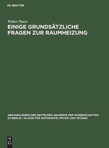 Walter Pauer Einige Grundsätzliche Fragen Zur Raumheizung (Hardback ...