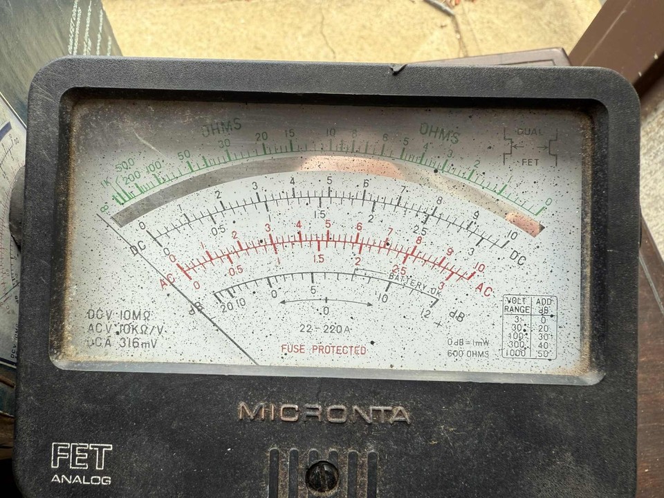 Vintage Micronta FET Analog Multitester (Cat. No. 22-220A) - Radio ...