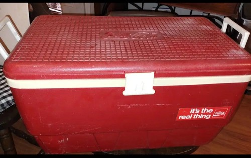 Vintage Red Igloo Coca-Cola Coke Cooler Ice Chest. More photos upon ...