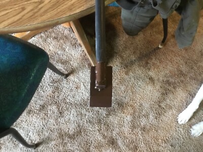 ice fishing spud bar, 53 in long, black rubber handle, brown tip, steel ...