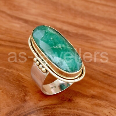Indian Emerald, 925 Sterling Silver Ring, Handmade Jewelry, Dainty ...