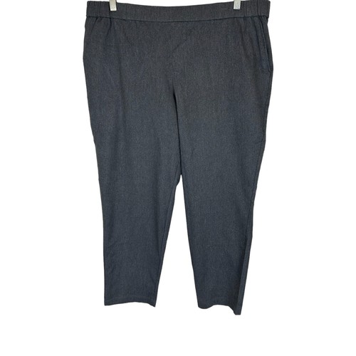 Joan Rivers Regular Classic Signature Slim Full Length Pants Charcoal X ...