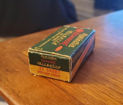 EMPTY 22 Ammo Box REMINGTON KLEANBORE HIGH SPEED Short Hollow Point ...