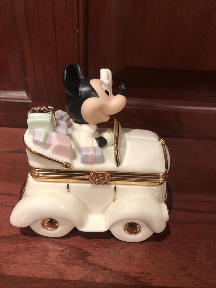 Lenox Disney Mickey Mouse Special Delivery Car Treasure Box New In Box ...