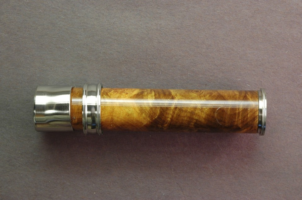 FLY ROD REEL SEAT Maple Burl 11233 Pocketed NS Slide Band 0.435" bore ...