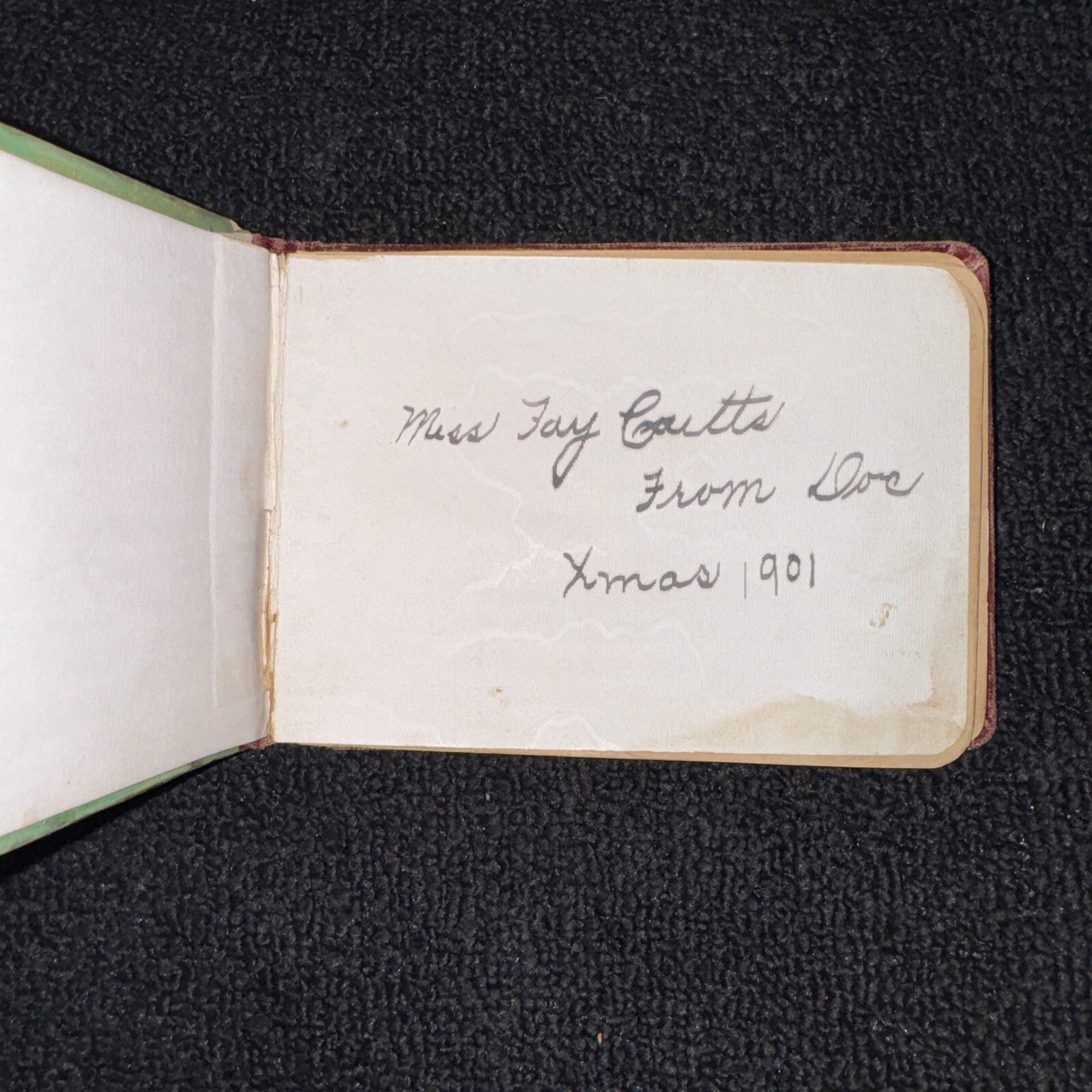 Antique Victorian Autographs Book Celluloid Cover Flowers Watermill ...