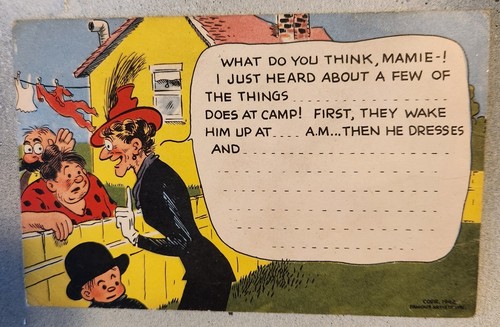 Moon Mullins Military Post Card with Mamie and Kayo | eBay