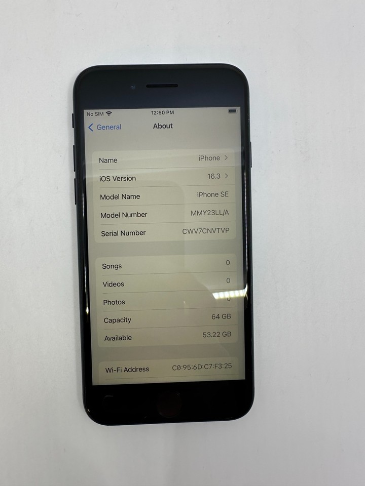 Apple iPhone SE 3rd Gen 64GB 5G Midnight (For Boost Mobile) - Free ...