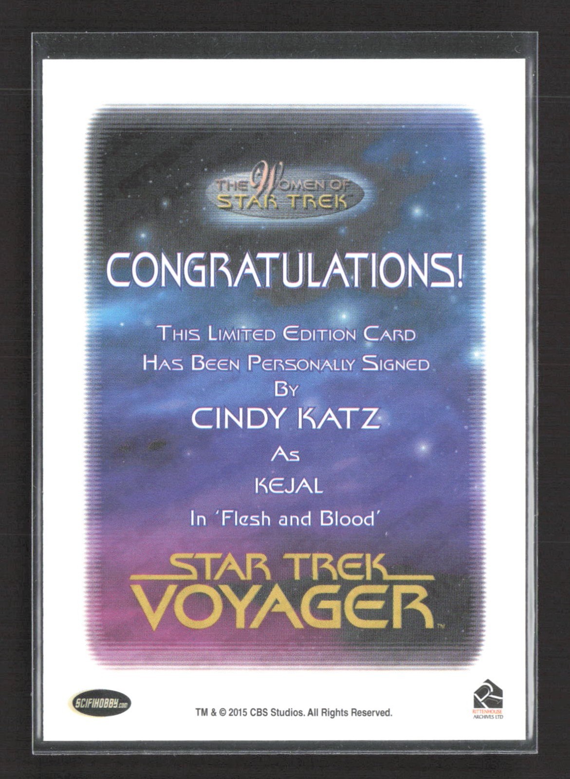 Rittenhouse Women of Star Trek Cindy Katz As Kejal Auto | eBay