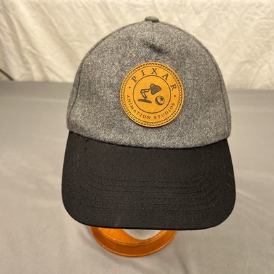 Disney Pixar Animation Studios Logo Cap Adult Adjustable Gray Black Hat ...
