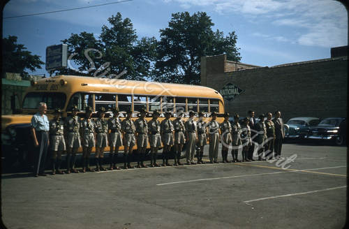 Japan Boy Scouts Bus 35mm Slide 1950s Red Border Kodachrome Signs Cars ...