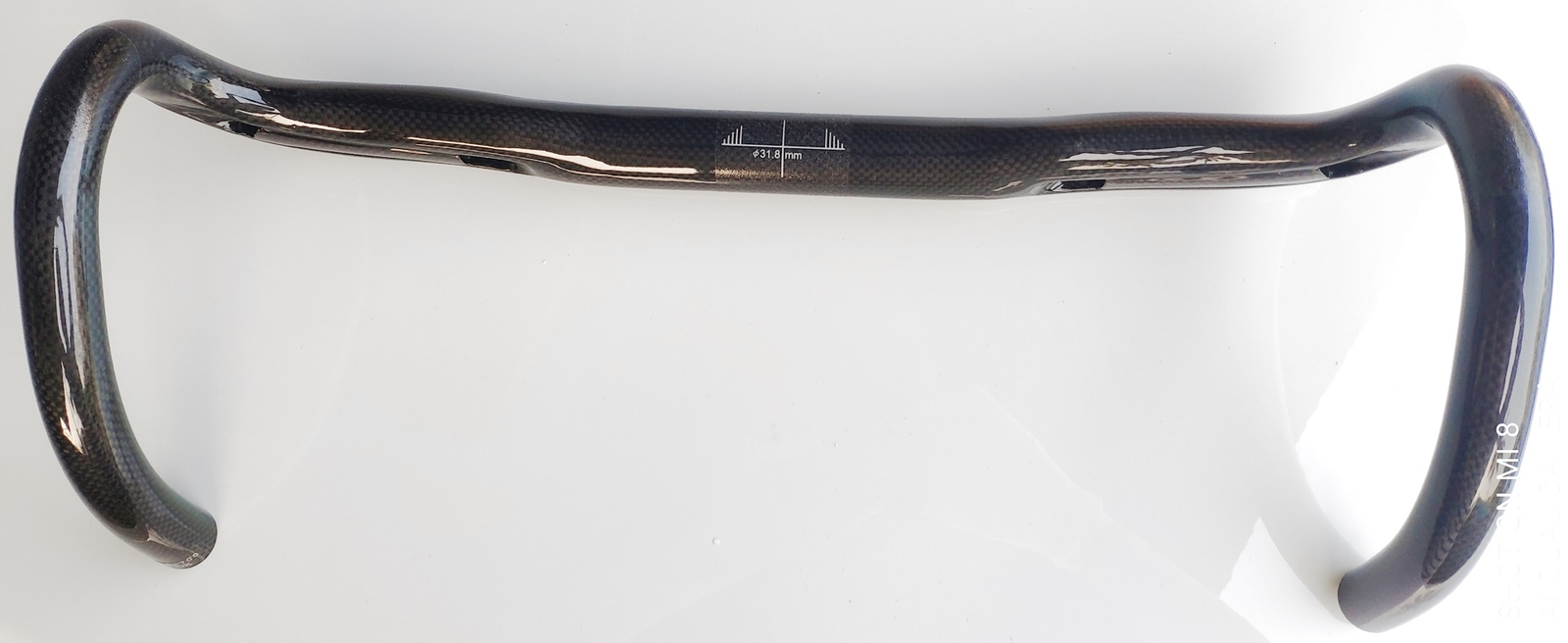 NO LOGO Carbon Drop road Compact Bar glossy hidden cable routing 440mm ...