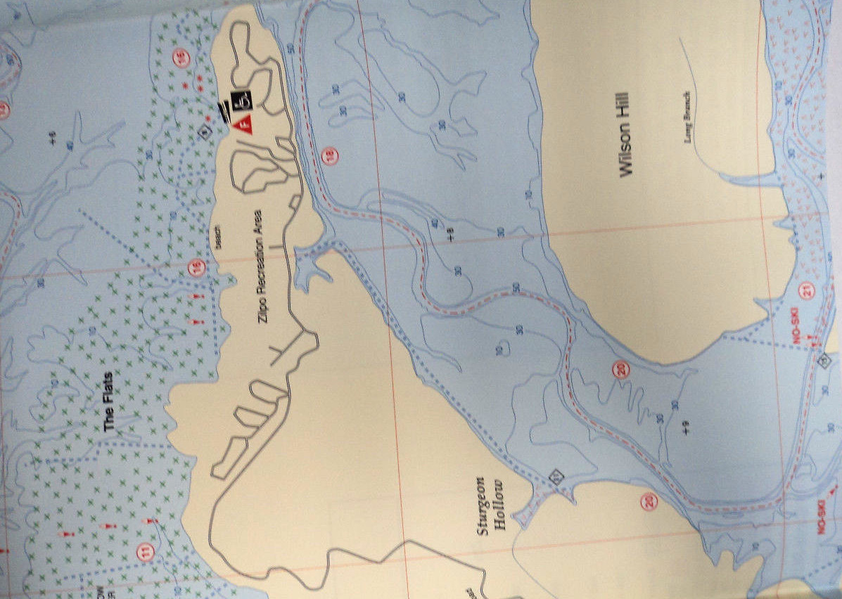 Cave Run Lake Detailed Fishing Map, GPS Points, Waterproof #L442 | eBay