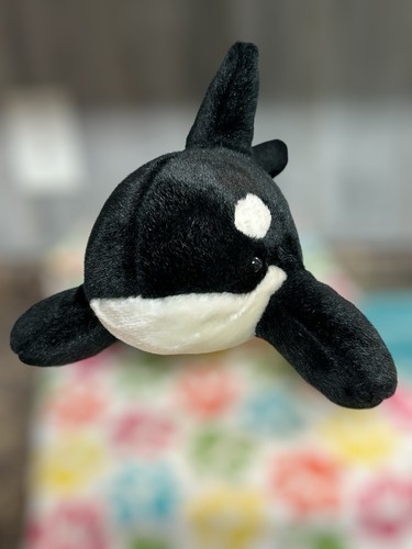 Shamu Plush Orca Killer Whale 16” Black White Stuffed Animal Toy Sea ...