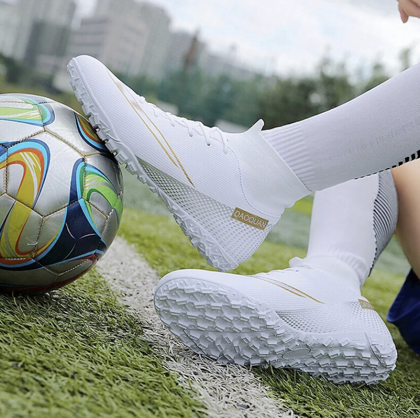 Botines Para Deportes Soccer de Hombre Niños Tenis Tobillo Alto Terreno ...