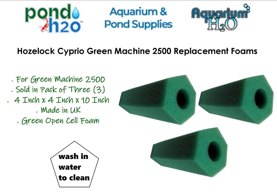 Hozelock Cyprio Green Machine Pond Filter Foams, Generic Replacement | eBay