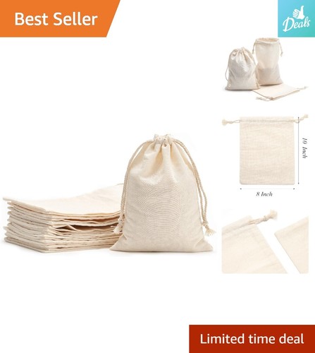 Cotton Drawstring Bags - 20 Pack - Reusable Muslin Sachet Bag for Party ...