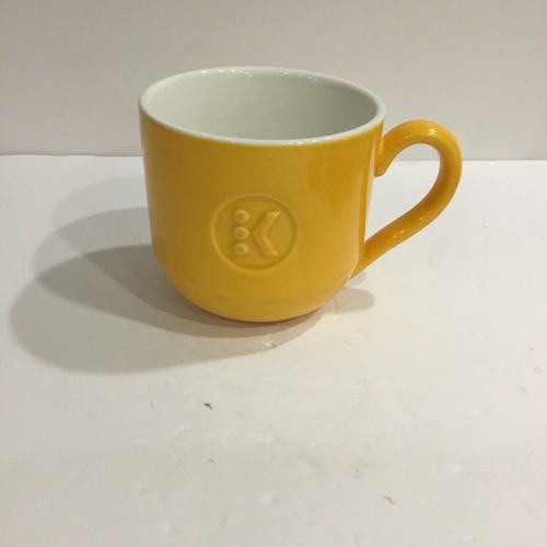 Keurig Signature Ceramic Coffee Mug Yellow Embossed LOGO 14.5 Ounces ...