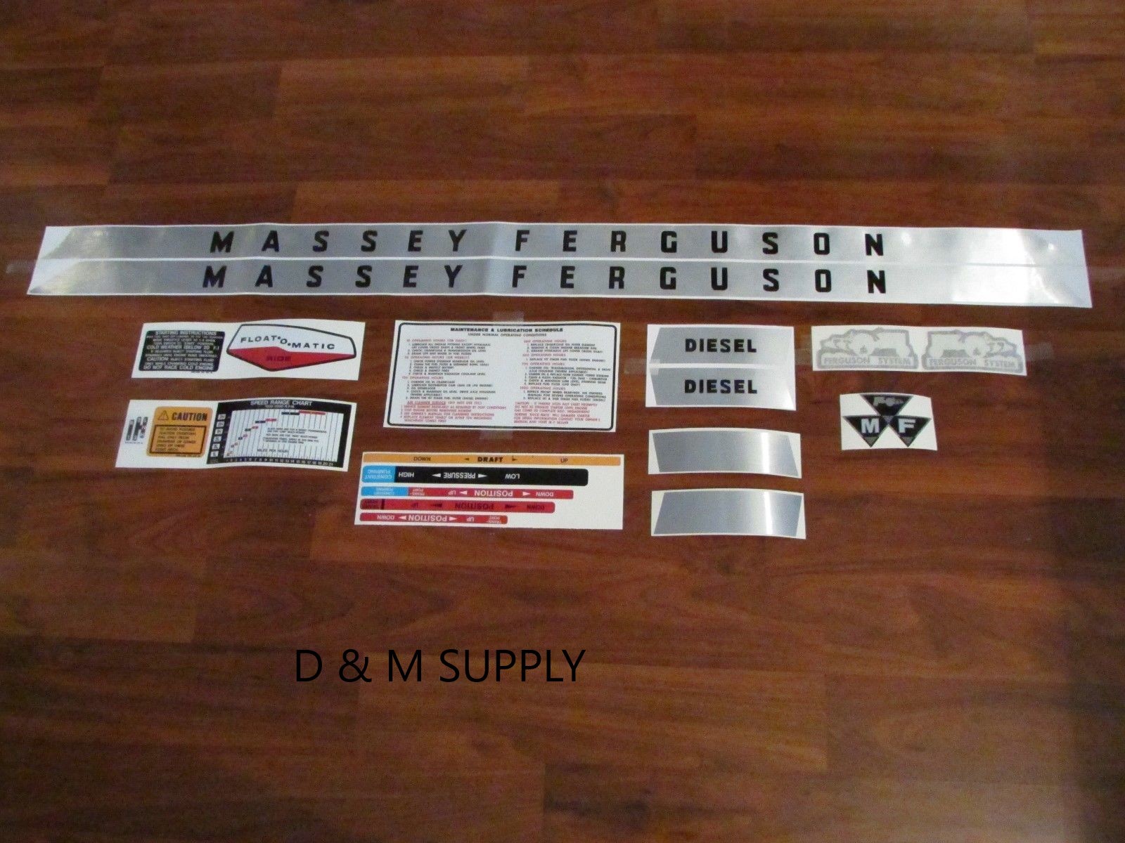 Tractor decal set stickers kit gas or diesel to fit Massey Ferguson ...