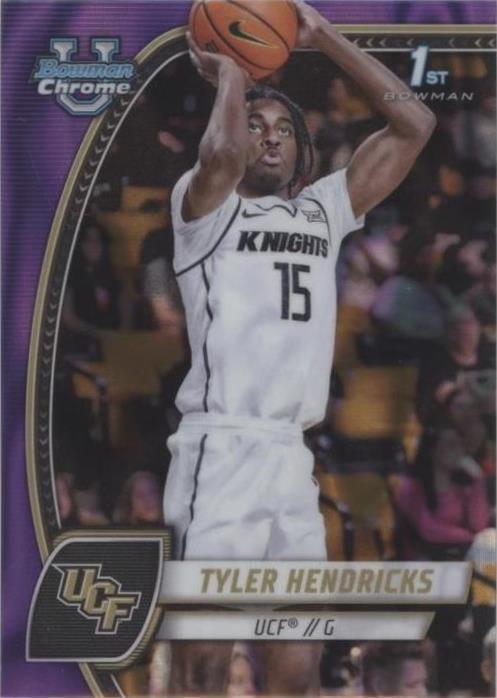 2024-25 Bowman University Chrome - Tyler Hendricks #68 Purple Lava ...