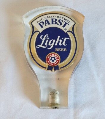 VINTAGE PABST BLUE RIBBON PBR LIGHT BEER TAP HANDLE KNOB ACRYLIC ~ 4 1/ ...