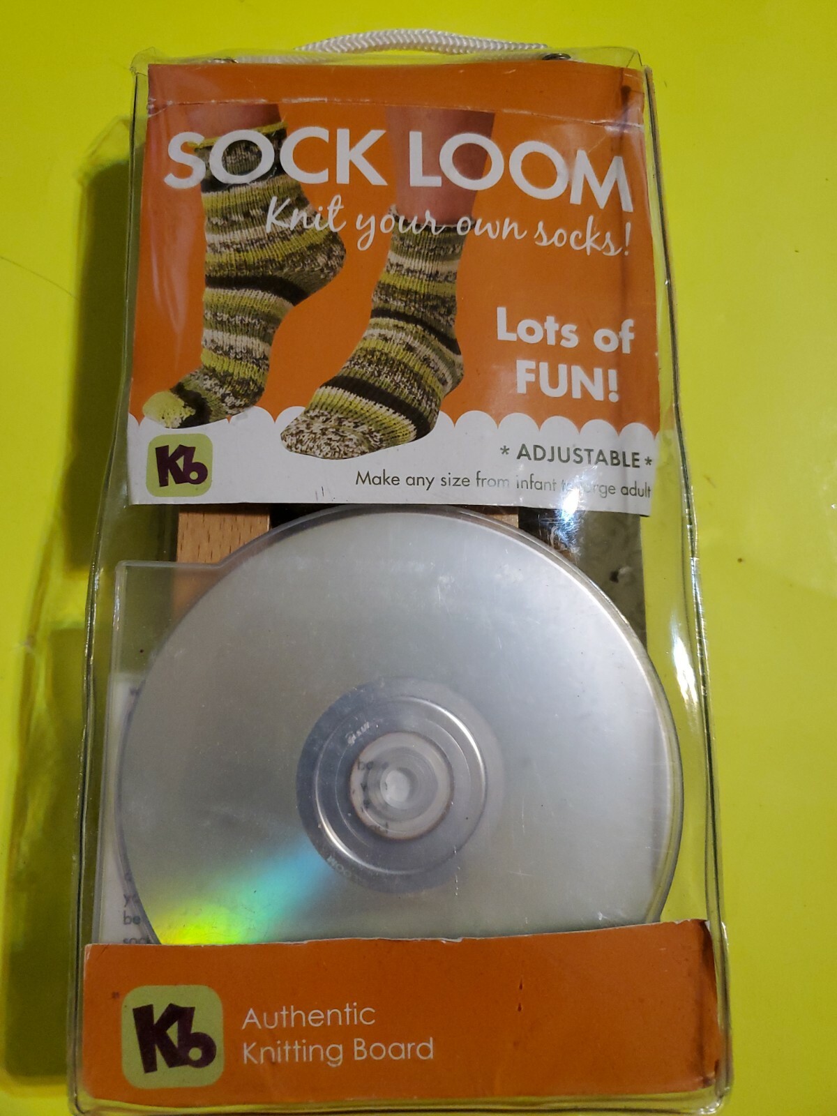 KB Sock Knitting Adjustable Loom with Hook, dvd, booklet & Instructions ...