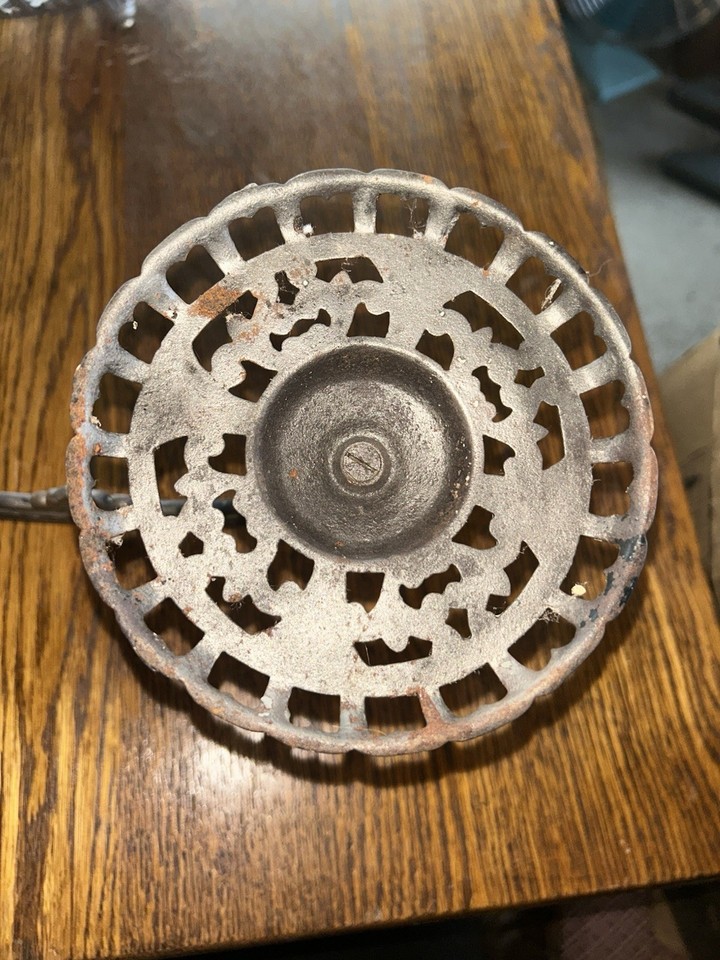 Vintage Cast Iron Swing Arm Oil Lamp Bracket W/ Extra Oil Lamp Base | eBay
