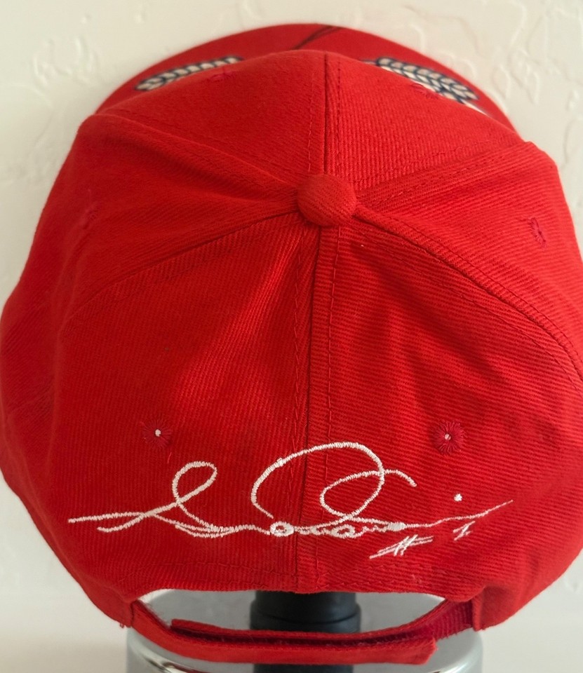 AUTOGRAPHED Alex Zanardi CART IndyCar F1 Barilla Racing Hat Cap Red ...