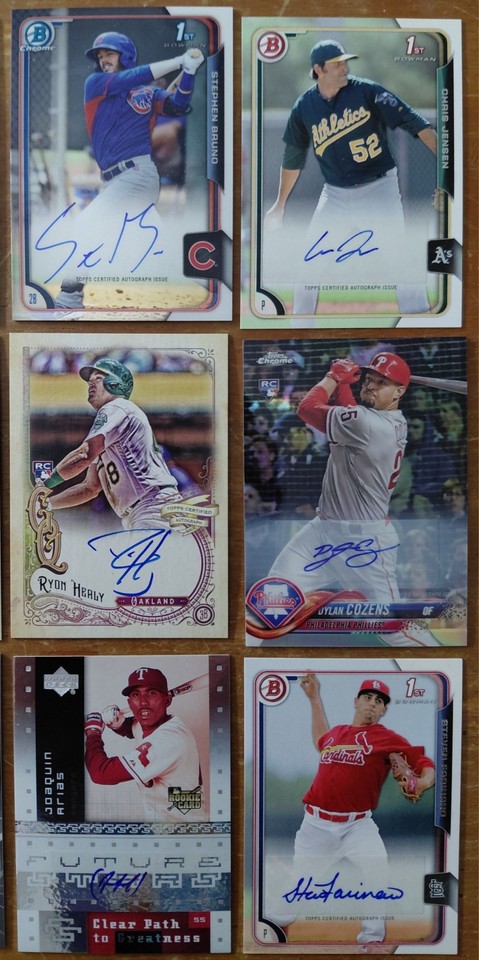 Baseball MLB Mixed Rookie AUTO Lot 12 Cards Hunter RENFROE RYON HEALY ...