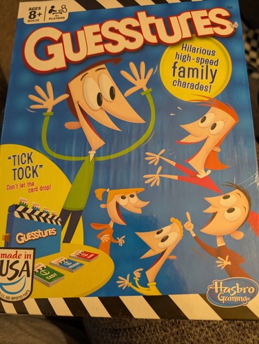 GUESSTURES Board Game Hilarious High-Speed Charades Hasbro 2014 NEW ...