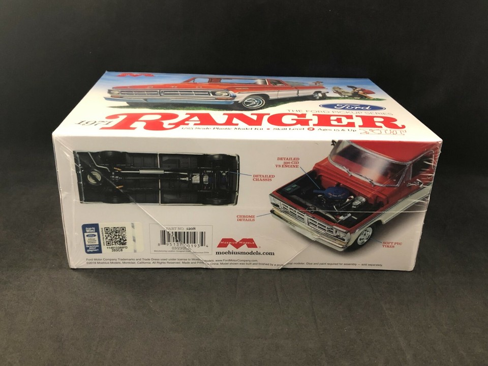 Moebius Models 1971 Ford Ranger Pickup Truck 1:25 Scale Plastic Model ...