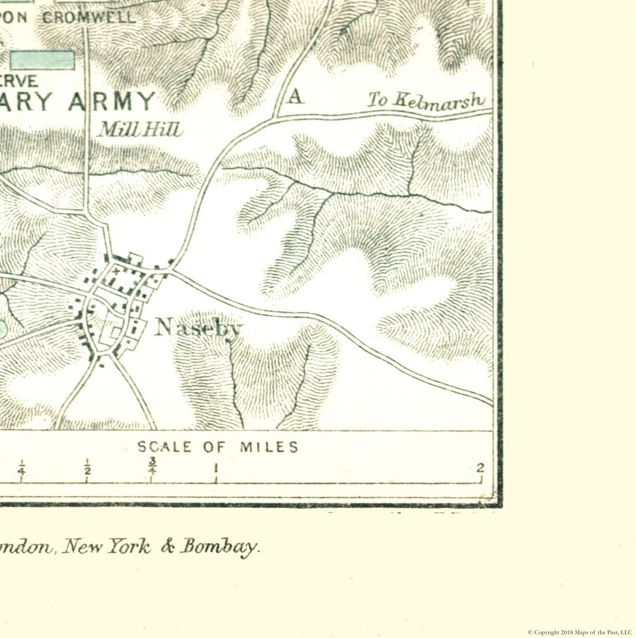Historic War Map - England Naseby Battle 1645 - Gardiner 1902 - 23 x 23 ...